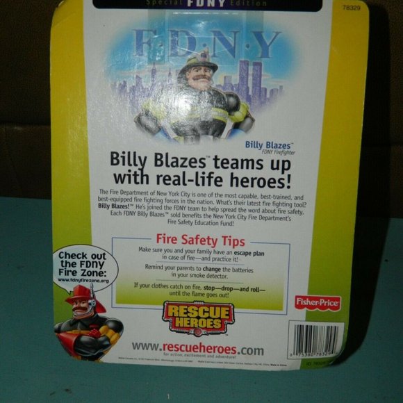 Fisher-Price | Toys | Fisherprice Rescue Heroes Special Edition Fdny Billy Blazes 202 | Poshmark